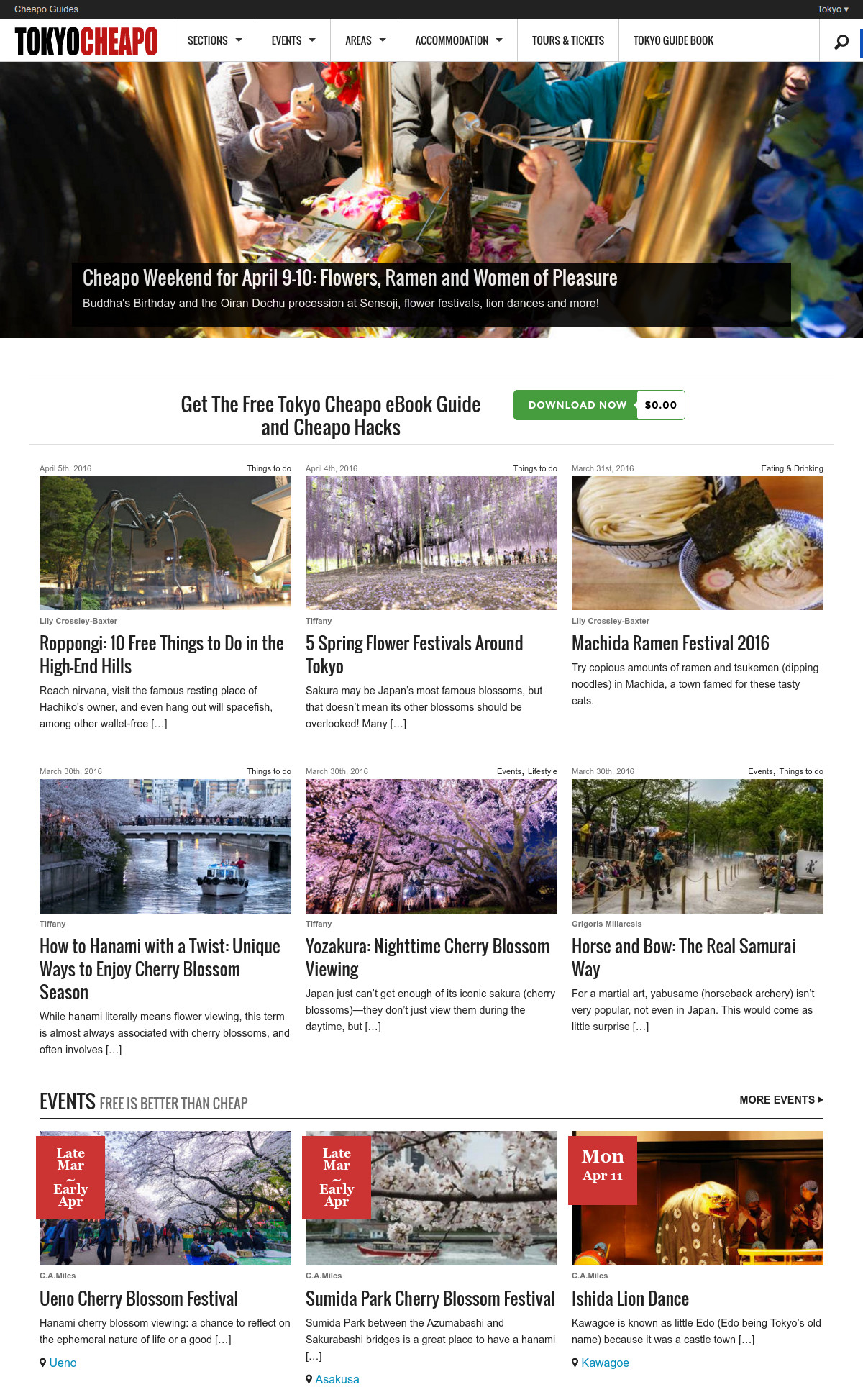 Tokyo Cheapo is our flagship site with over 230,000 monthly visitors ...